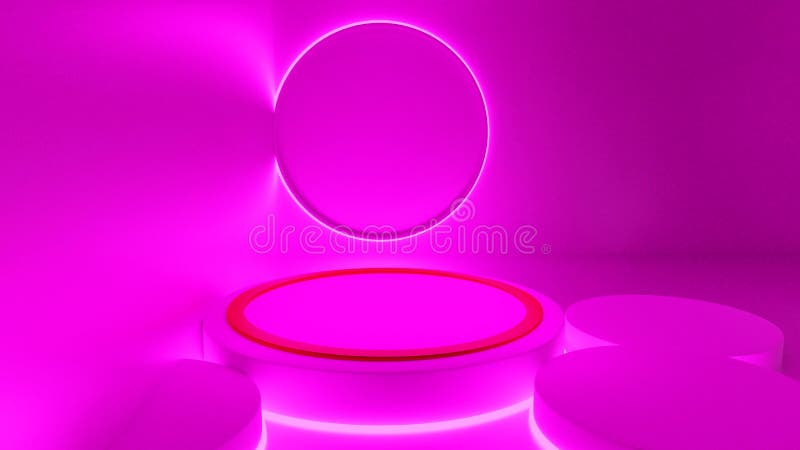 3d Rendering Mockup Stage Renderings Abstract Light Pink Glow Stock ...
