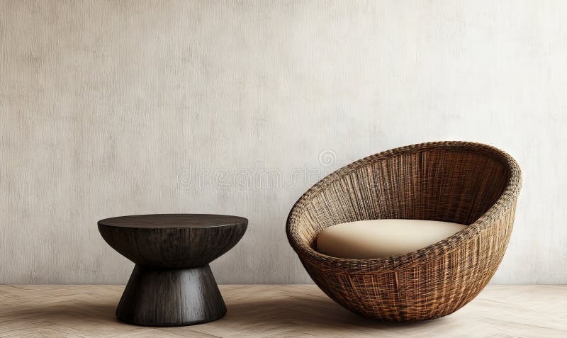 A 3D Rendering Model Displaying the Interior Design of a Lounge Chair ...