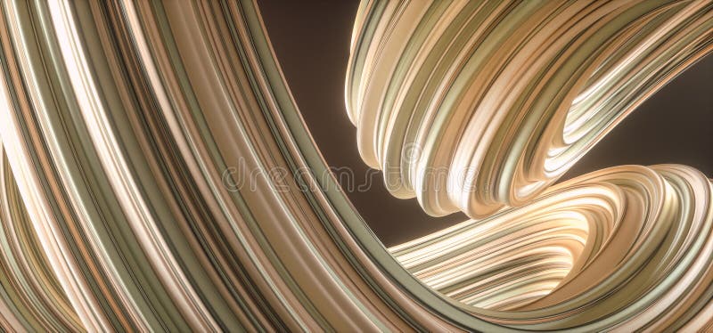 3D Rendering of Modern Beige Abstract Wave Pattern Background Stock ...