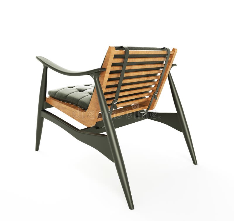 3d Rendering of Modern Chair Made of Isolated on a White Background ...