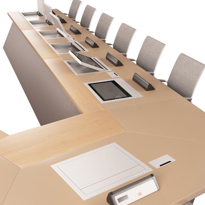 3d Rendering of Modern Conference Table Stock Illustration ...
