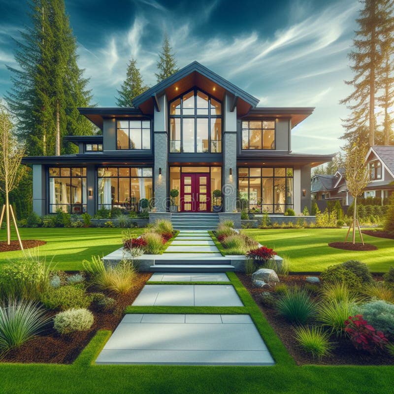 3d Rendering of Modern Cozy House Picture , 3d Render Picture is AI ...