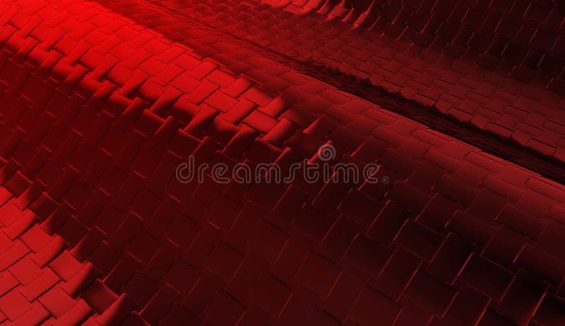 Modern Dark Red Metal Square Tiles Background. Stock Illustration ...