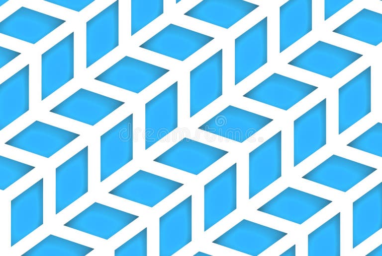 3d Rendering. Modern Diagonal Blue Trapezoid Geometric Pattern Wall ...