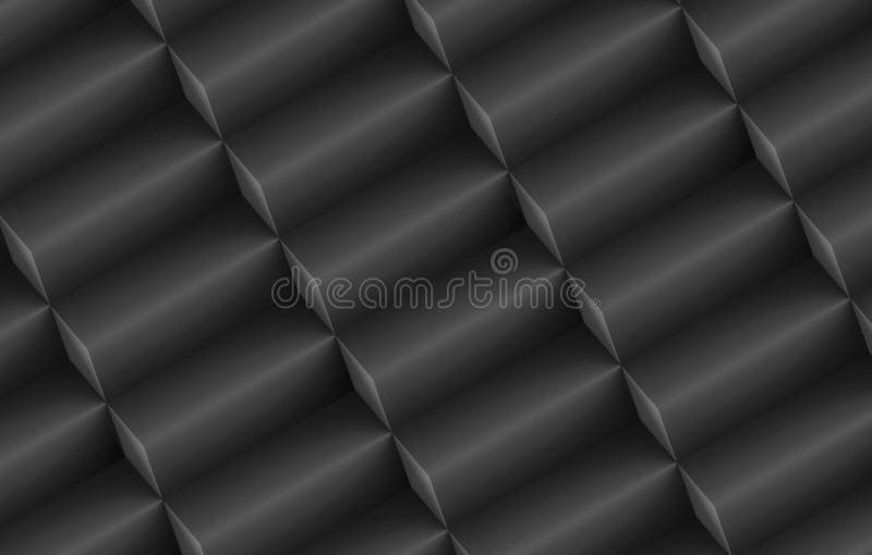 3d Rendering. Modern Diagonal Dark Long Cube Box Stack Row Wall ...