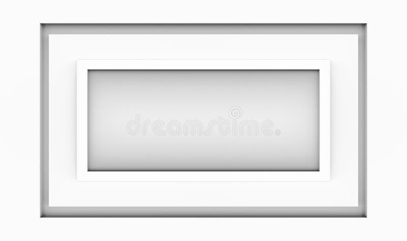 3d Rendering. Modern Empty Simple Rectangle Frame Wall Background ...