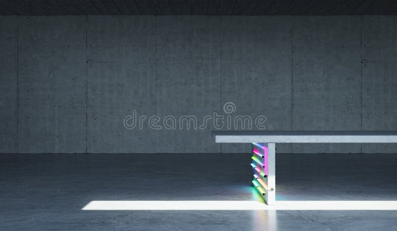 3D Rendering of a Modern and Futuristic Loft Interior Design Stock ...