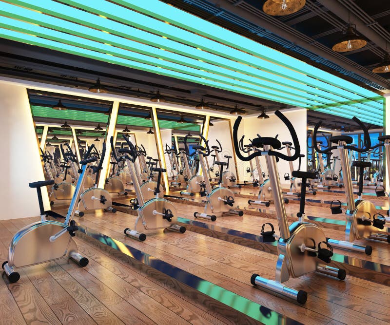 Rendering modern corridor stock illustration. Illustration of mansion ...