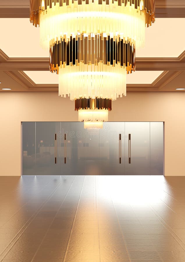 3D Rendering Hotel Lobby stock illustration. Illustration of design ...