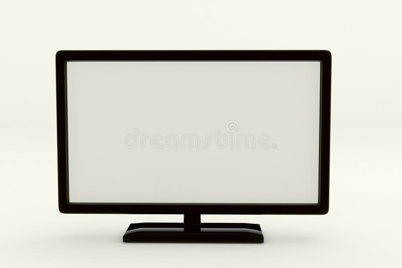 3D Rendering of Modern Wide Screen Television Stock Illustration ...