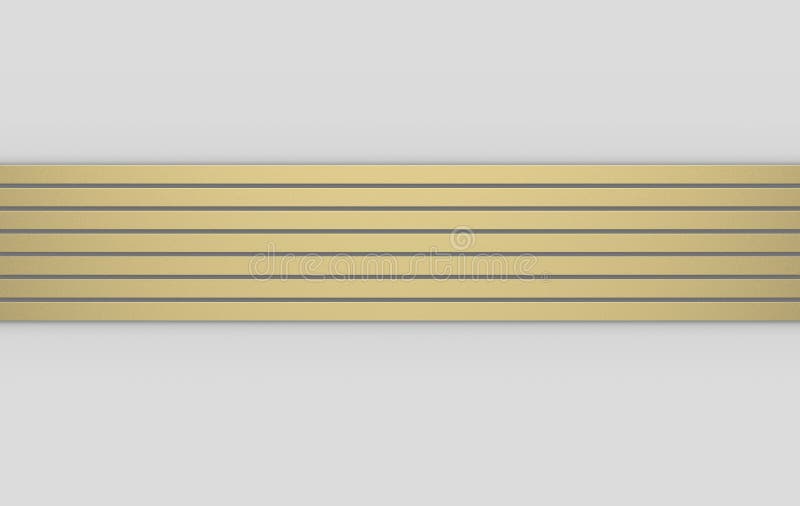 3d Rendering. Modern Luxury Gold Horizontal Bar Pattern on Gray ...