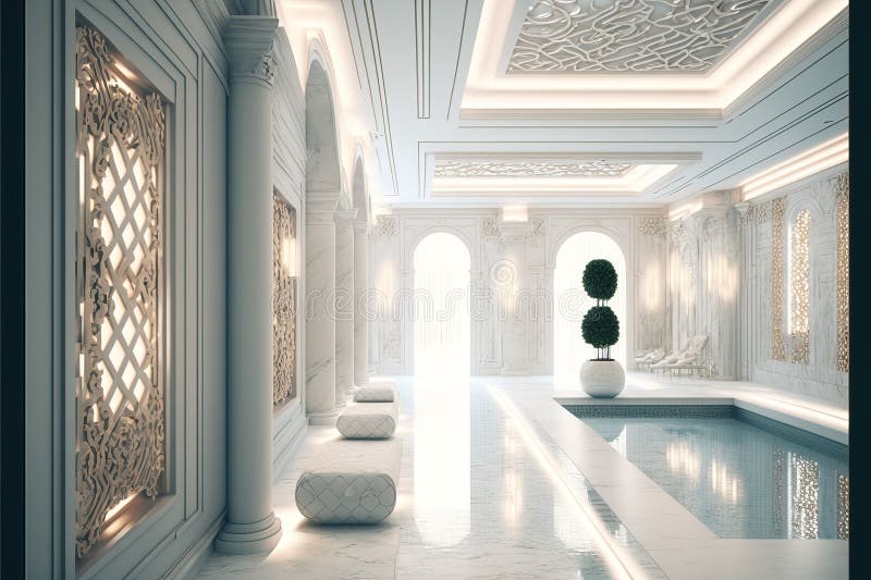 3d Rendering of Modern Luxury Spa Interior (Ai Generated) Stock ...