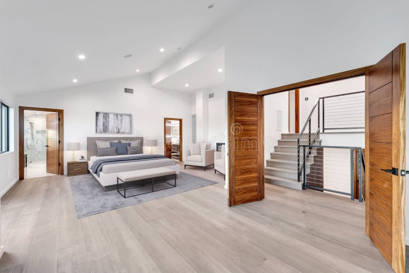 3D Rendering of a Modern Master Bedroom Interior Editorial Image ...