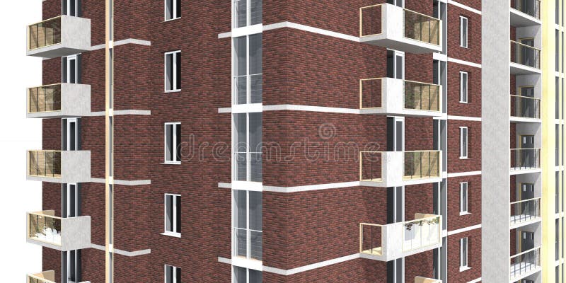 3d Rendering of Modern Multi-storey Residential Building Stock ...
