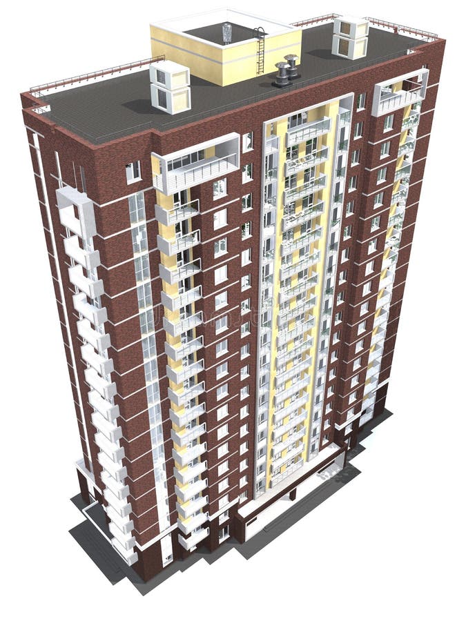 3d Rendering of Modern Multi-storey Residential Building Stock ...