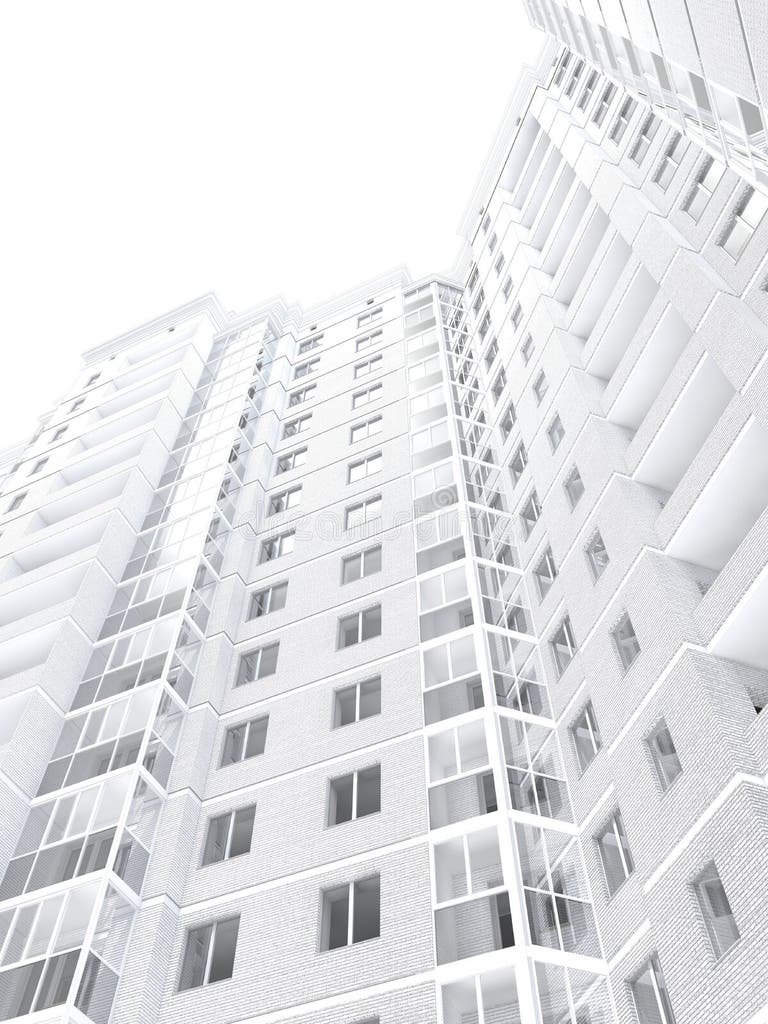 3d Rendering Modern Multi Storey Residential Building Stock Illustrations – 74 3d Rendering ...