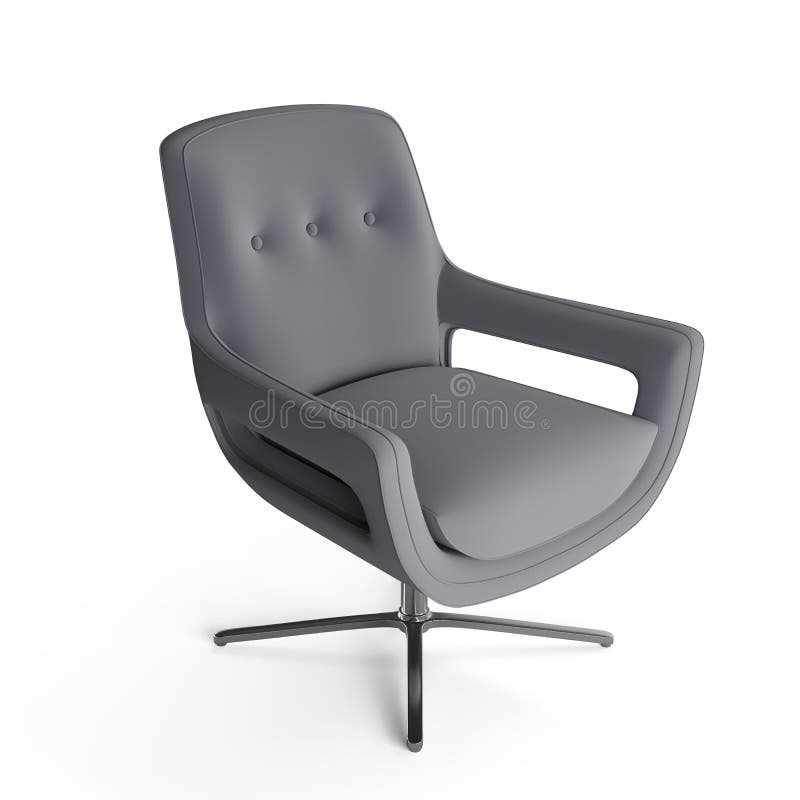 3D Rendering of a Modern Office Chair on White Background Stock ...