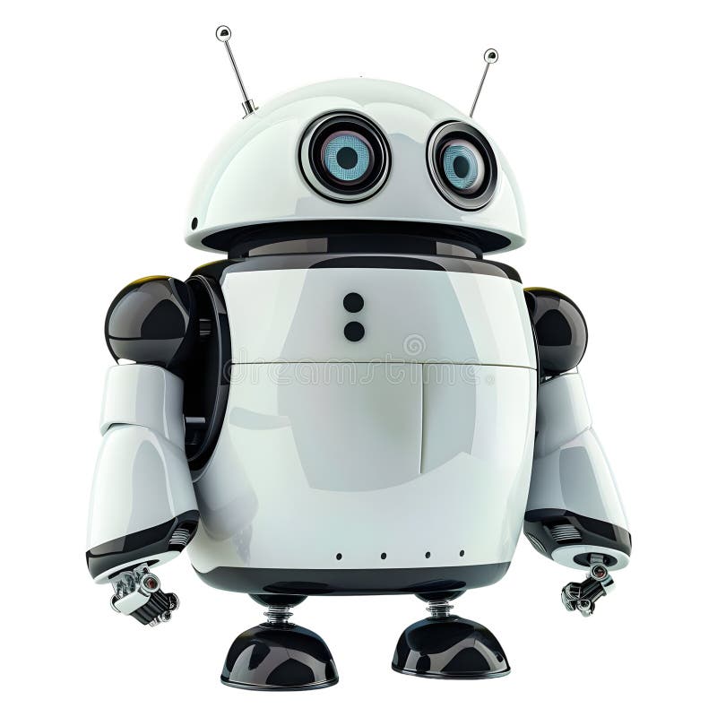 3D Rendering of a Modern Robot on Transparent Background - Ai Generated ...
