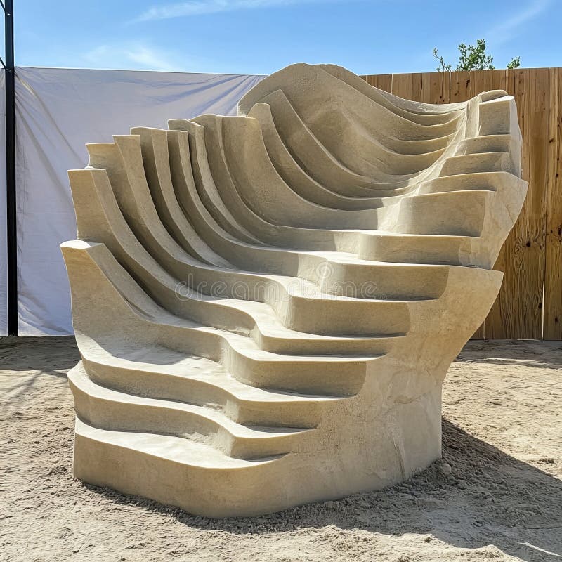 3d Rendering of a Modern Sculpture Made of Natural Stone with ...