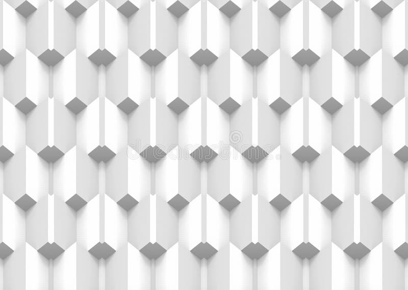 3d Rendering. Modern Square Box Grid Stack Pattern Wall Design ...