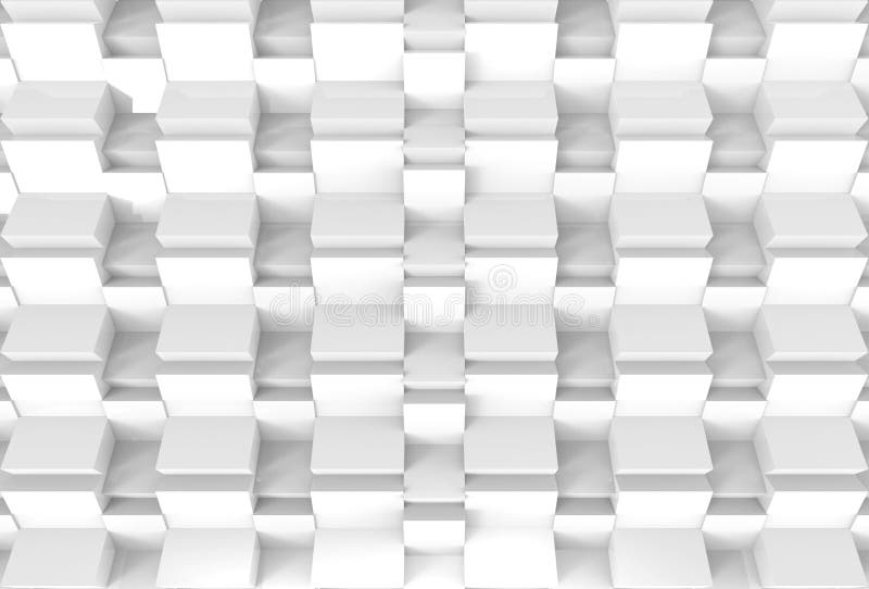 3d Rendering. Modern Square Cube Box Stack Wall Background Stock ...