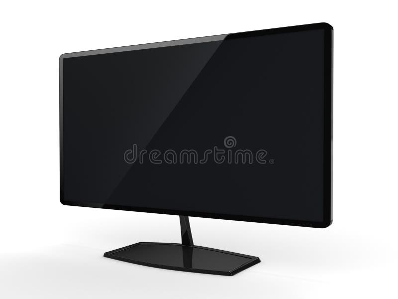 3D rendering modern TV stock illustration. Illustration of screen ...