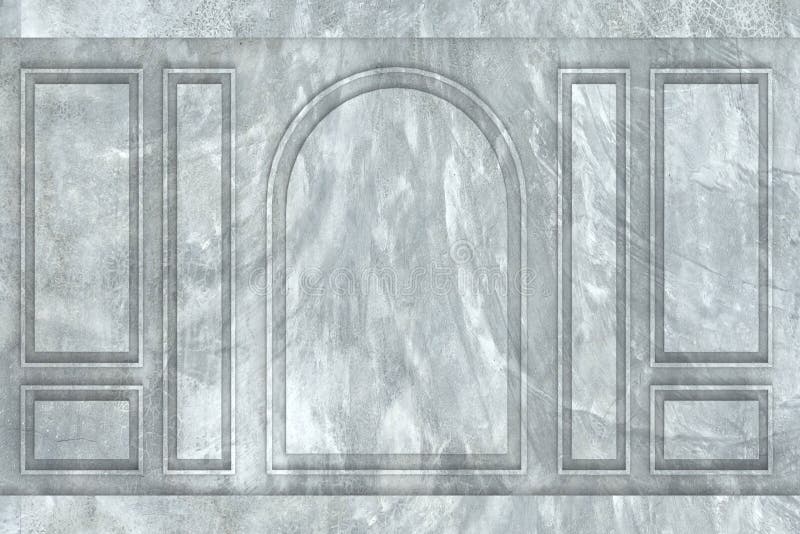 3d Rendering. Modern Vintage Classical Square Frame Pattern Art Cement ...