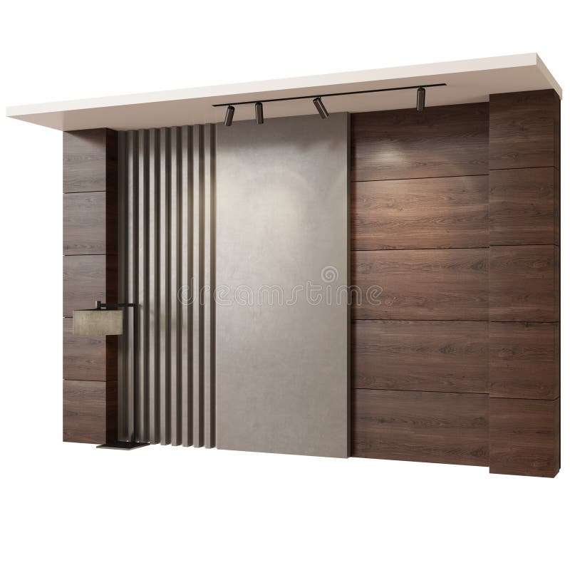 3d Rendering of Modern Wall Panel Stock Illustration - Illustration of ...