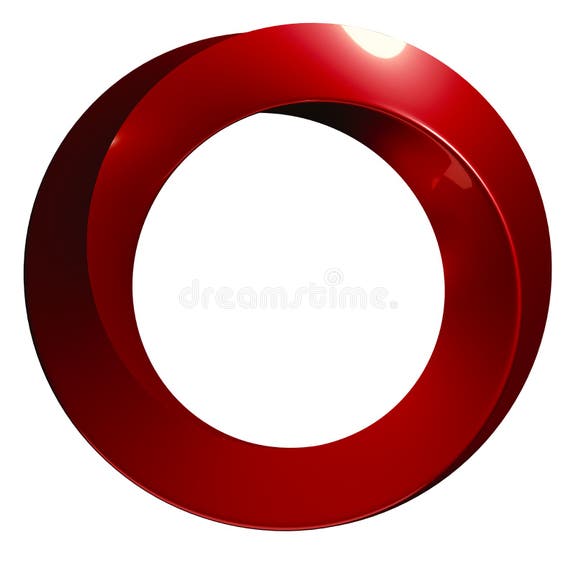 3D Rendering of a Moebius Ring Stock Illustration - Illustration of ...