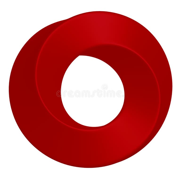 3D Rendering of a Moebius Ring Stock Illustration - Illustration of ...