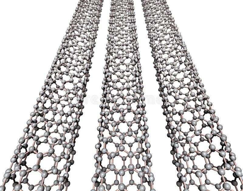 3D Rendering of Molecular Models of Three Carbon Nanotubes Stock ...