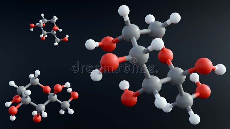 Molecular Structure of Allulose Molecules Stock Illustration ...