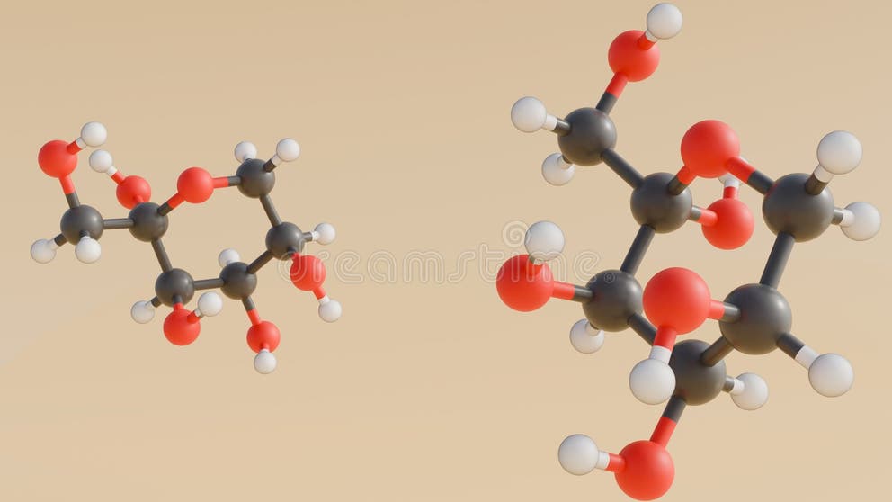 Molecular Structure of Allulose Molecules Stock Illustration ...
