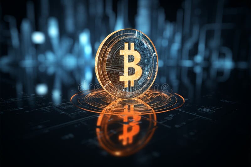 3D Rendering of a Money Mark Combined with Digital Line Structure Stock ...