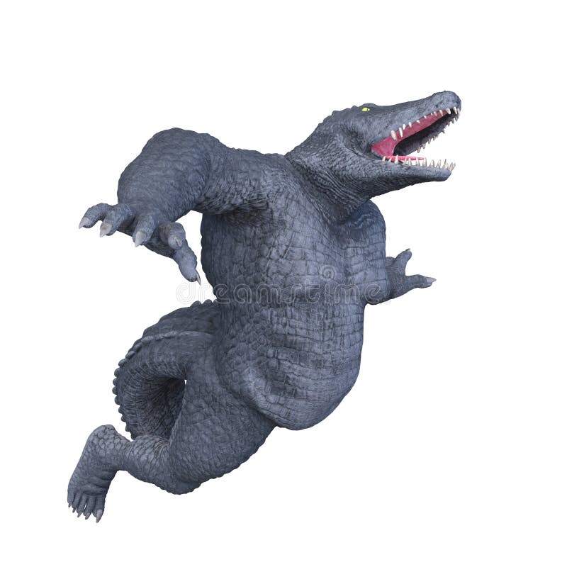 3D Rendering of a Monster Alligator Stock Illustration - Illustration ...