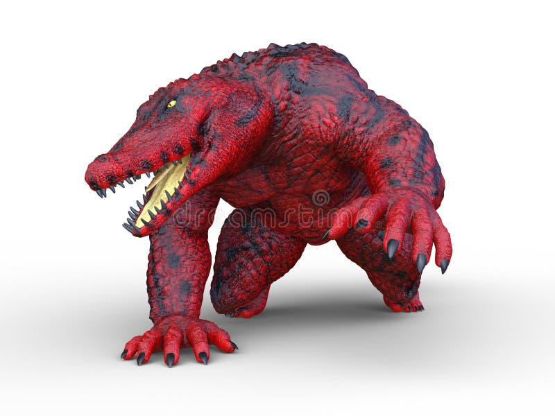 3D Rendering of a Monster Alligator Stock Illustration - Illustration ...
