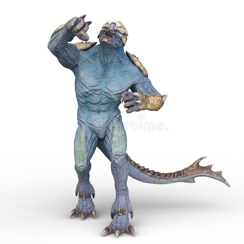 3D rendering of a monster stock illustration. Illustration of rendering ...