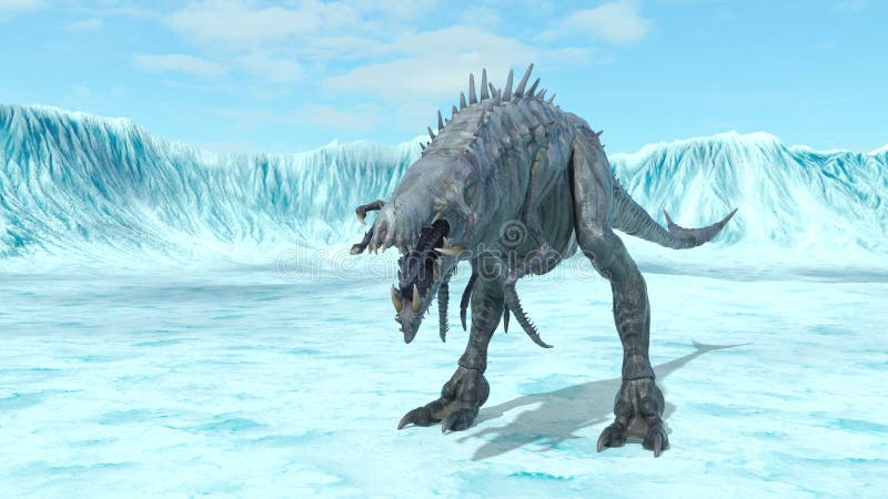 3D rendering of a monster stock illustration. Illustration of animal ...