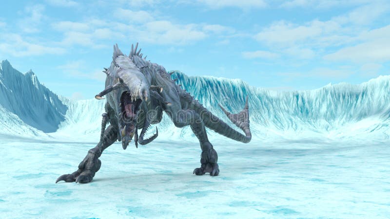 3D rendering of a monster stock illustration. Illustration of animal ...