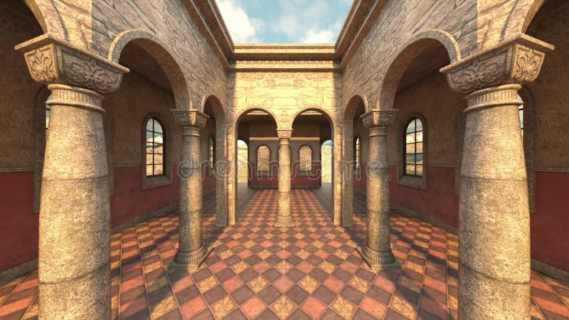 3D Rendering of the Mosaic Tile Corridor Stock Video - Video of ...