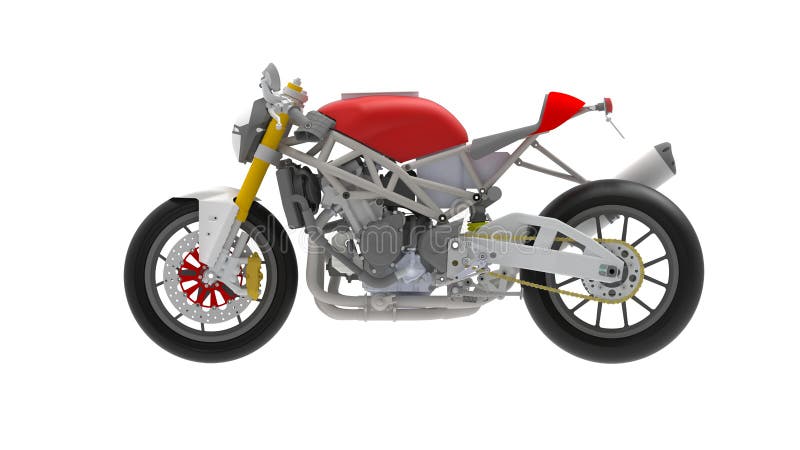 3D Rendering of Motorcycle Race Bike Motor Bike Technical Machine ...