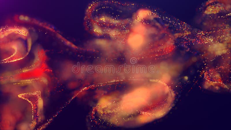 3D Rendering of a Multicolored, Vibrant, Abstract Cloud of Particles in ...