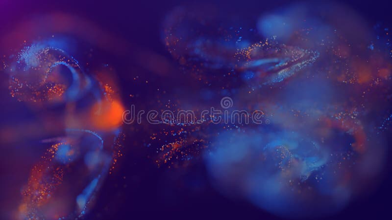 3D Rendering of a Multicolored, Vibrant, Abstract Cloud of Particles in ...