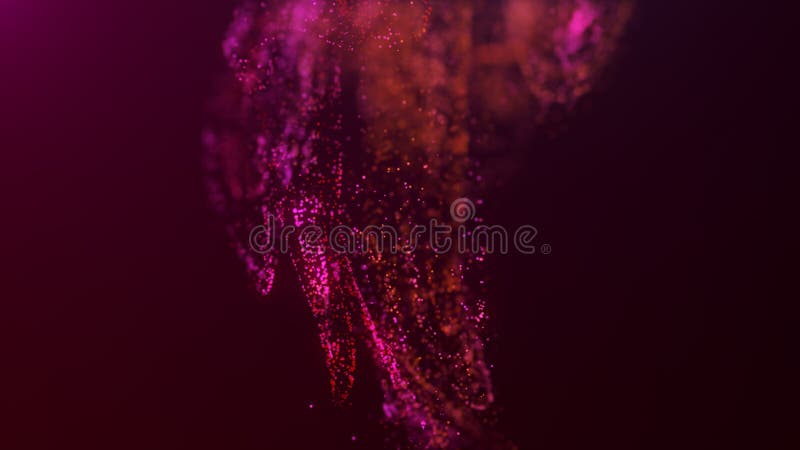 3D Rendering of a Multicolored, Vibrant, Abstract Cloud of Particles in ...