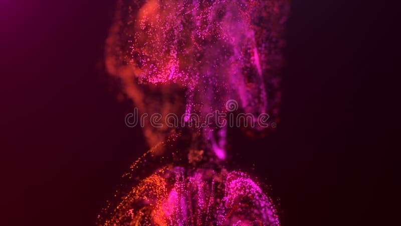 3D Rendering of a Multicolored, Vibrant, Abstract Cloud of Particles in ...