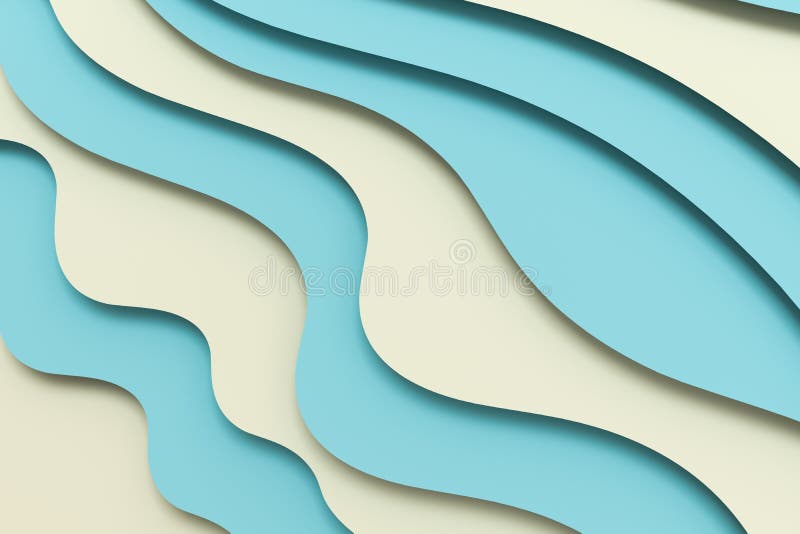 3d Rendering, Multilayer Paper Cut Illustration Background Stock ...