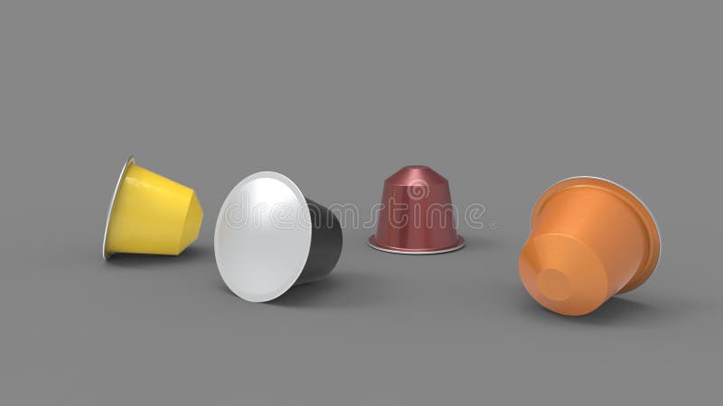 3d Rendering of Multiple Colored Coffee Capsules Different Flavours ...