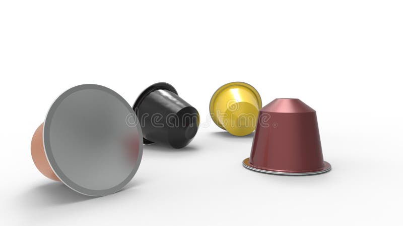 3d Rendering of Multiple Colored Coffee Capsules Different Flavours ...