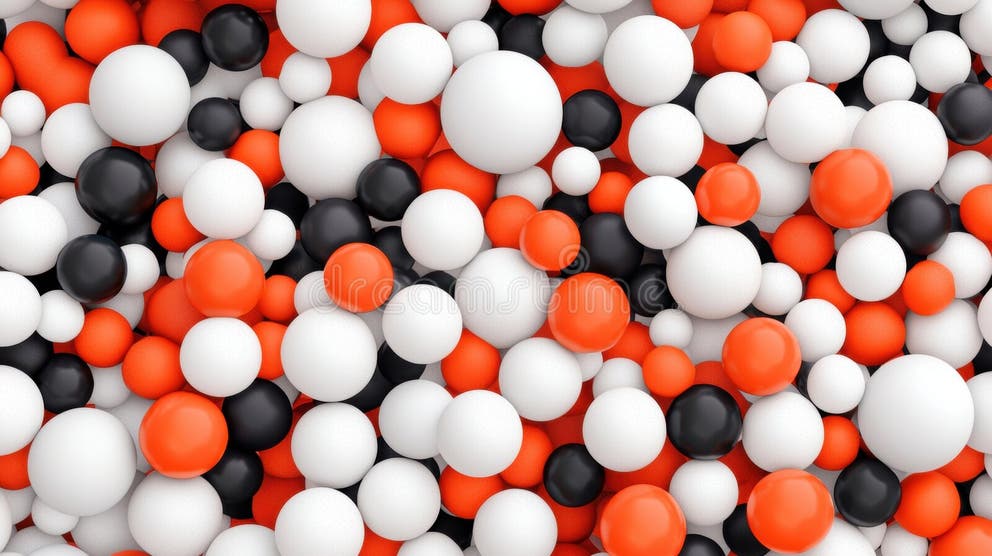 A 3D Rendering of a Multitude of Spheres in Various Colors and Sizes ...