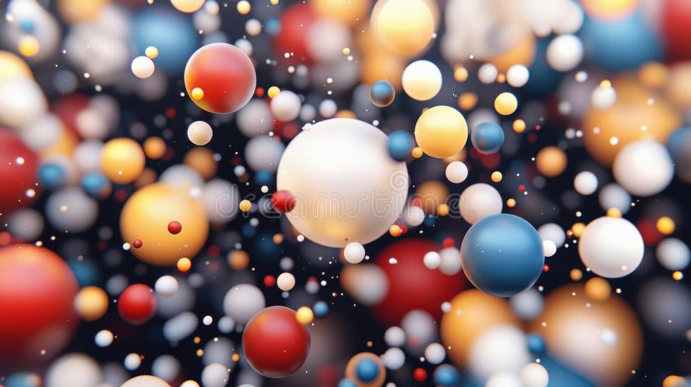 A 3D Rendering of a Multitude of Spheres in Various Colors and Sizes ...